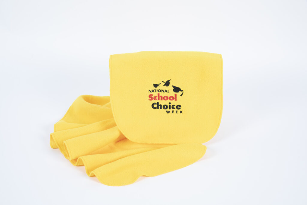 NSCW Yellow Fleece Scarves (Pack of 50) - National School Choice Week Shop